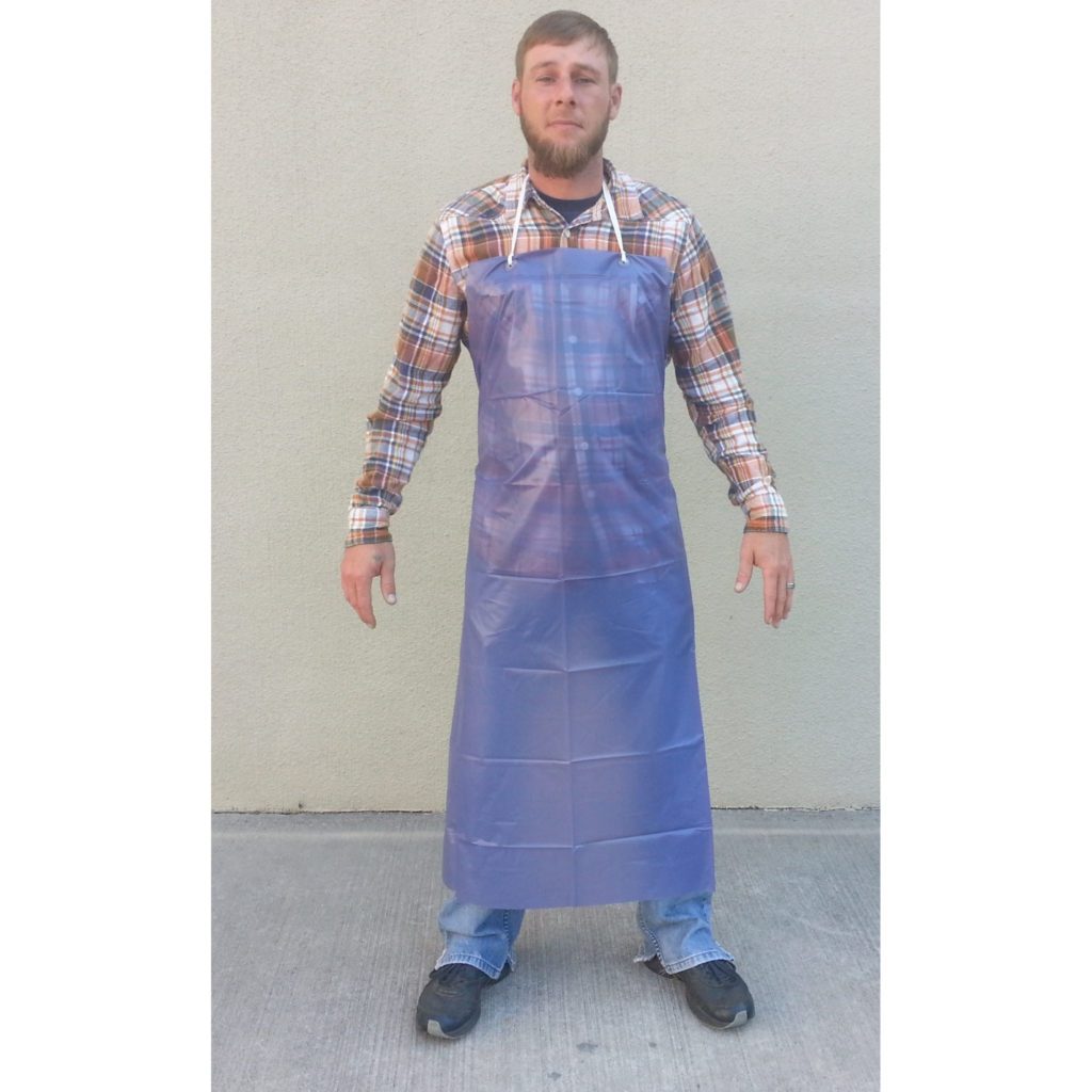 BV6UH-44 – PVC blue unhemmed apron 33″ x 44″ 6 mil (1 bag of 12 aprons ...
