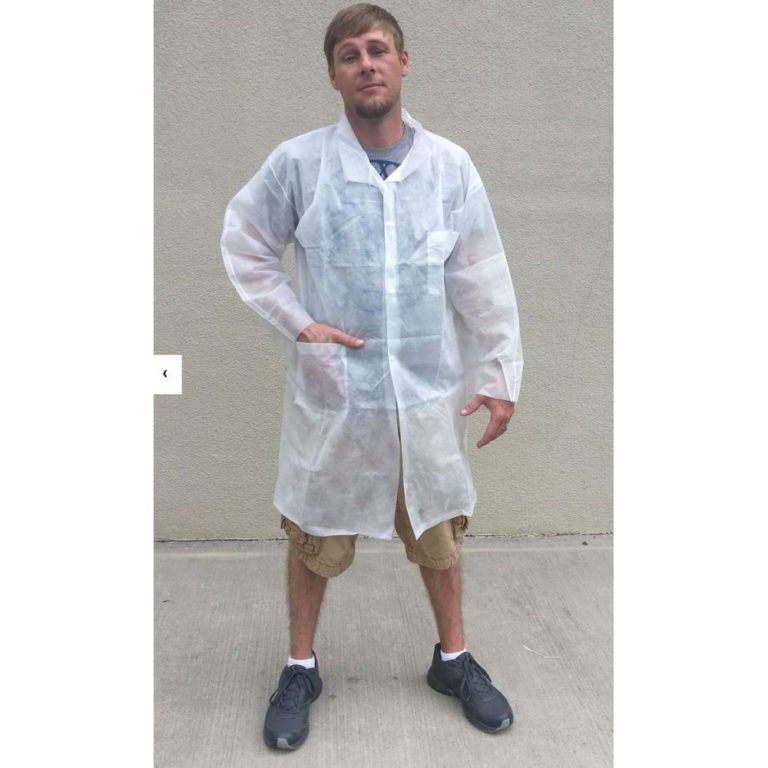 Polypropylene Lab Coat T30300 – CoverallsDirect – Disposable Safety PPE ...
